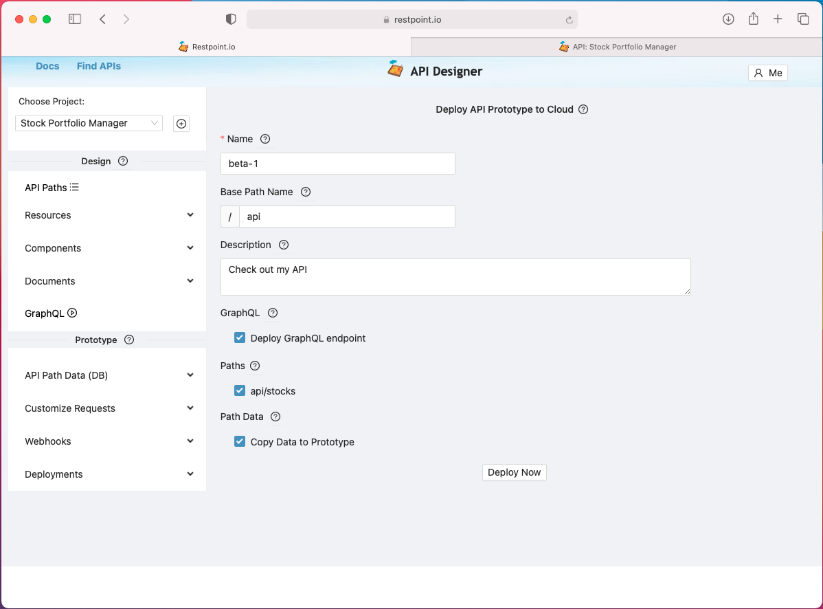 RestPoint.io - API Designer